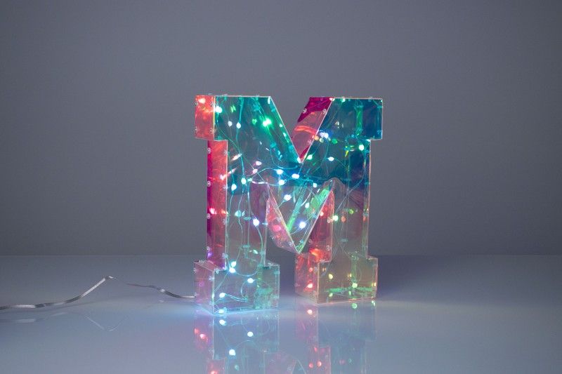 Lámpara Luz Led con forma Letra M I Total Regalo ITOT-XL2584 ...